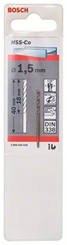 Bosch 2608585838 1.0mmx12mmx3mm Metal Drill Bit HSS-Co