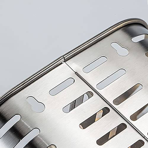 chopstick Utensil Caddy Utensil Holder， Mesh Stand Kitchen 2 Compartment Flatware Drainer， Spoon Storage Cutlery Forks Chopsticks Drying Rack Pen Holder holder