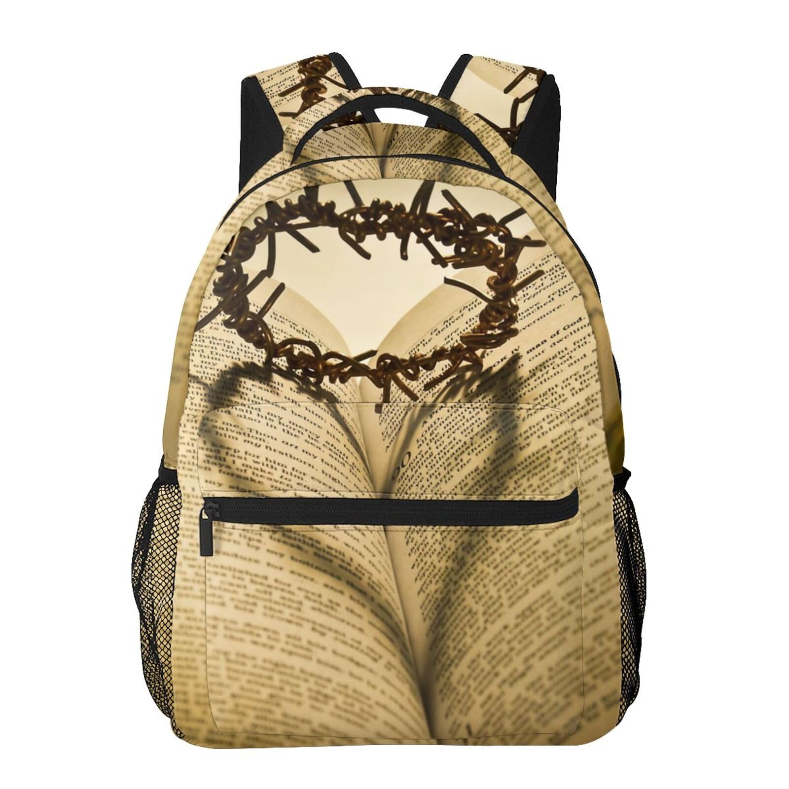 Christian Backpacks Jesus Cross Laptop Bookbag Computer Bag Hiking Travel Daypack for Women Men