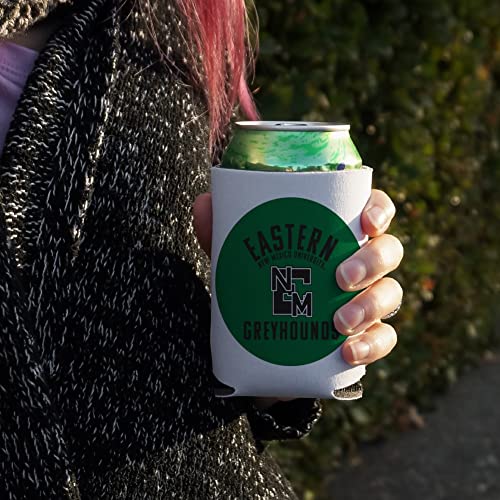 Eastern New Mexico University Greyhounds Logo Can Cooler - Drink Sleeve Hugger Collapsible Insulator - Beverage Insulated Holder