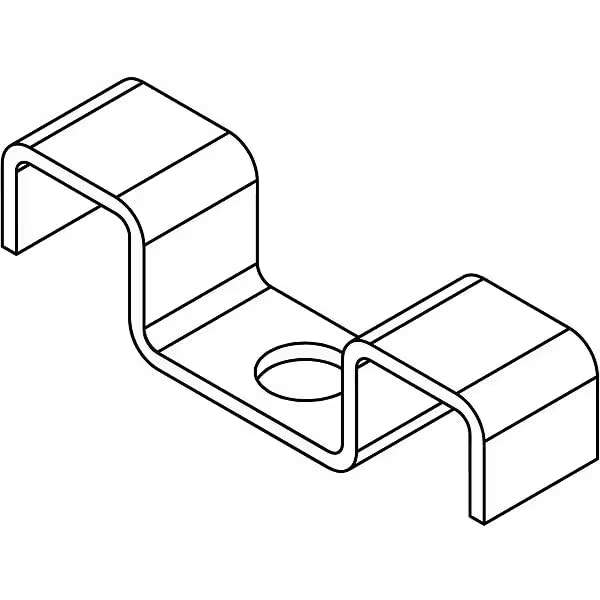Grating Clip, for Screw Size 1/4 in, 316 Stainless Steel, Unfinished, 25 PK, Mfr: 876020-A