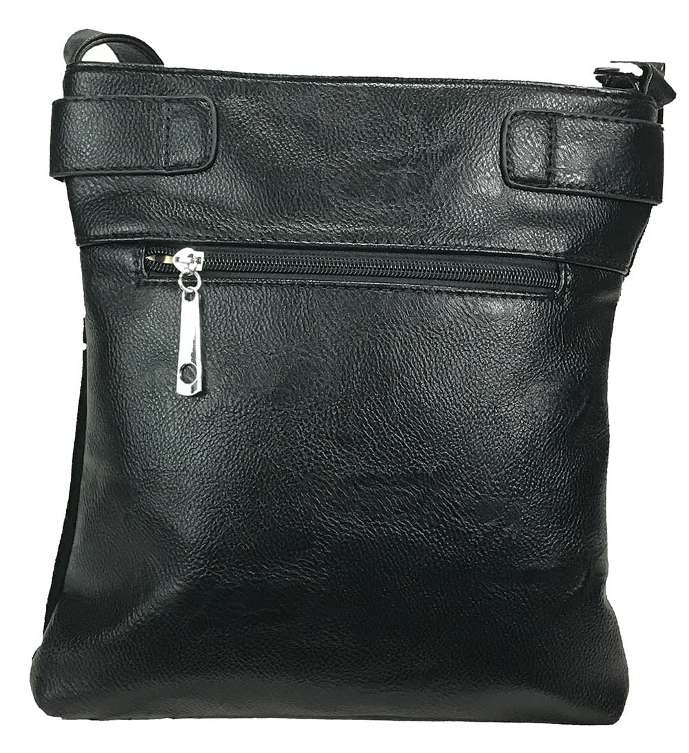 Zzfab Daisy Rhinestone Crossbody Bag Bling Sling Black