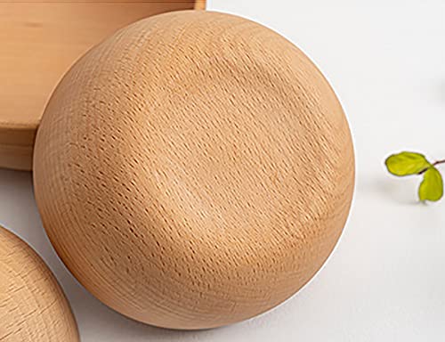 Ebrima Beech Round Bowl Wooden Salad Bowl Household Solid Wood Fruit Bowl (large)