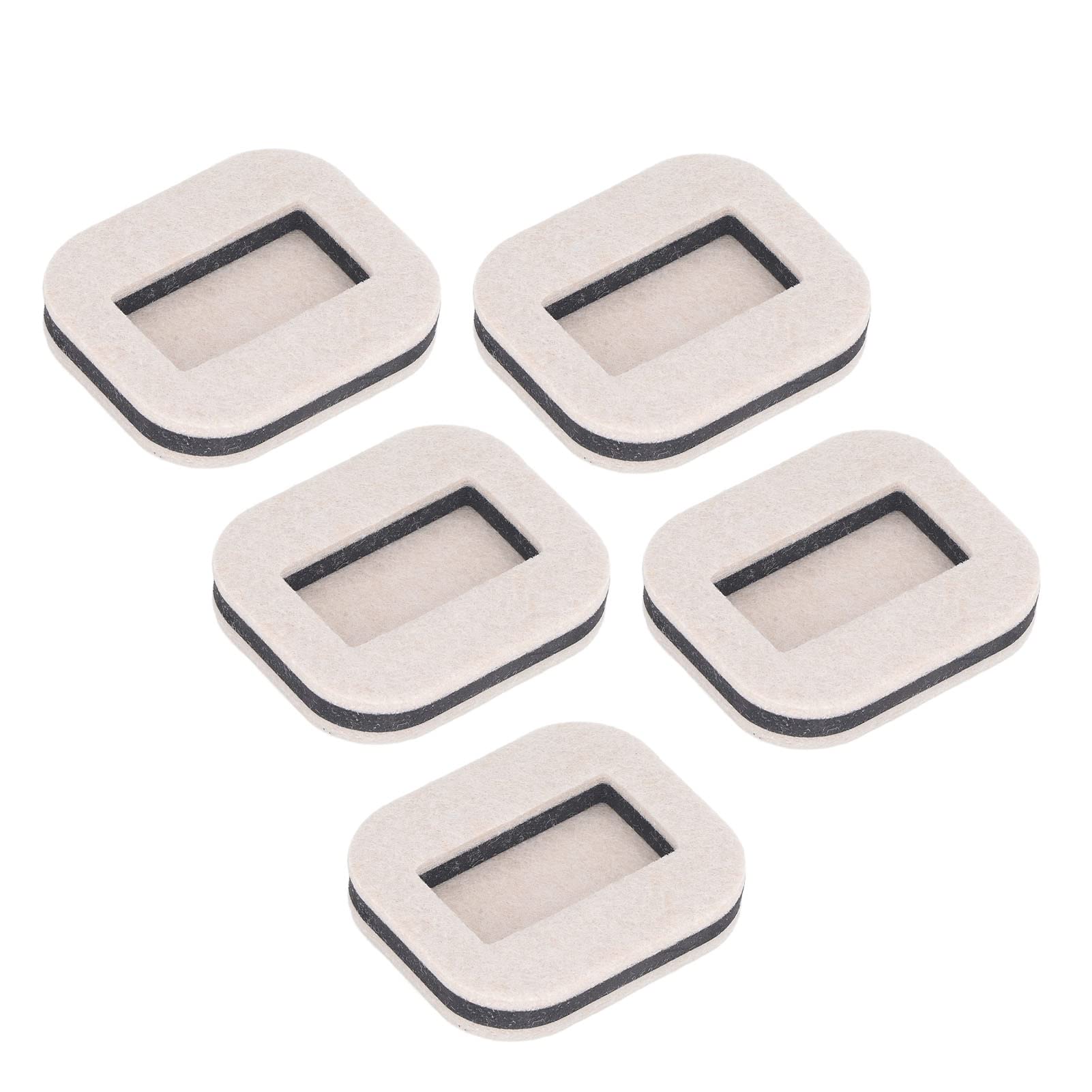 FeltCasterCup, Concave Design ChairWheelFeltPad Rectangle for Hardwood Floor