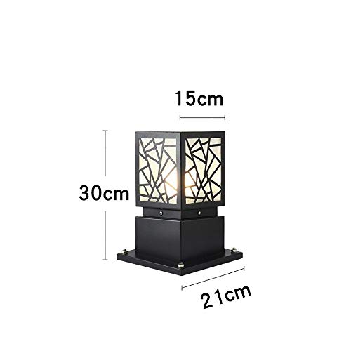 ZZYJYALG E27 Outdoor Post Light Lantern Waterproof Decorative Outside Wall Lamp Portable Pillar Stigma Lawn Light for Home Garden Column Cage Path (Size : 2130cm)