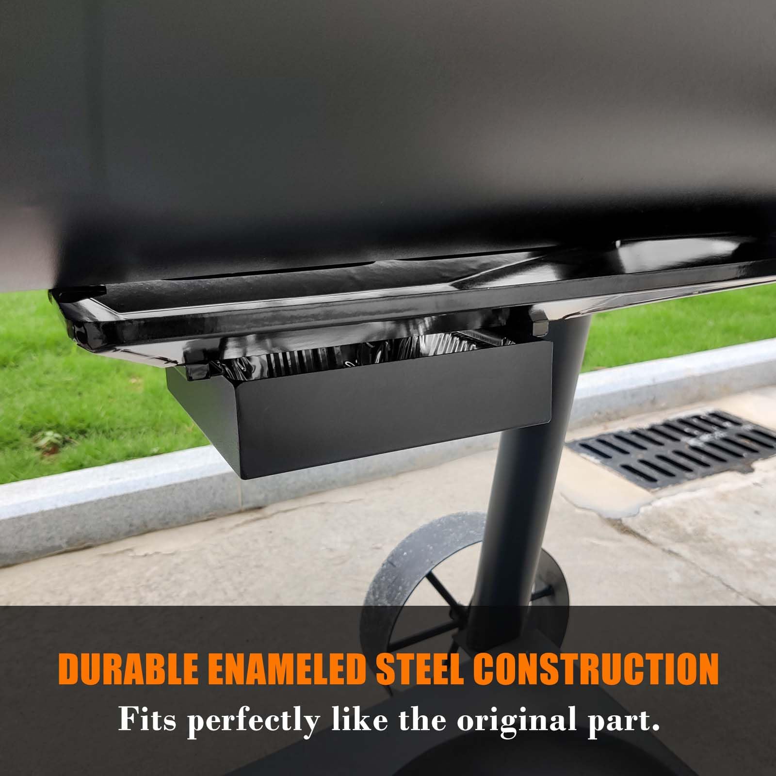 Grease Tray with Catch Pan for Oklahoma Joe's Longhorn Combo Grill, Grease Catcher for Oklahoma Joe's 15202029 12201767 14201767, Comes with 15 Aluminum Liners, Replacement for CHR1767048, CHR1767053