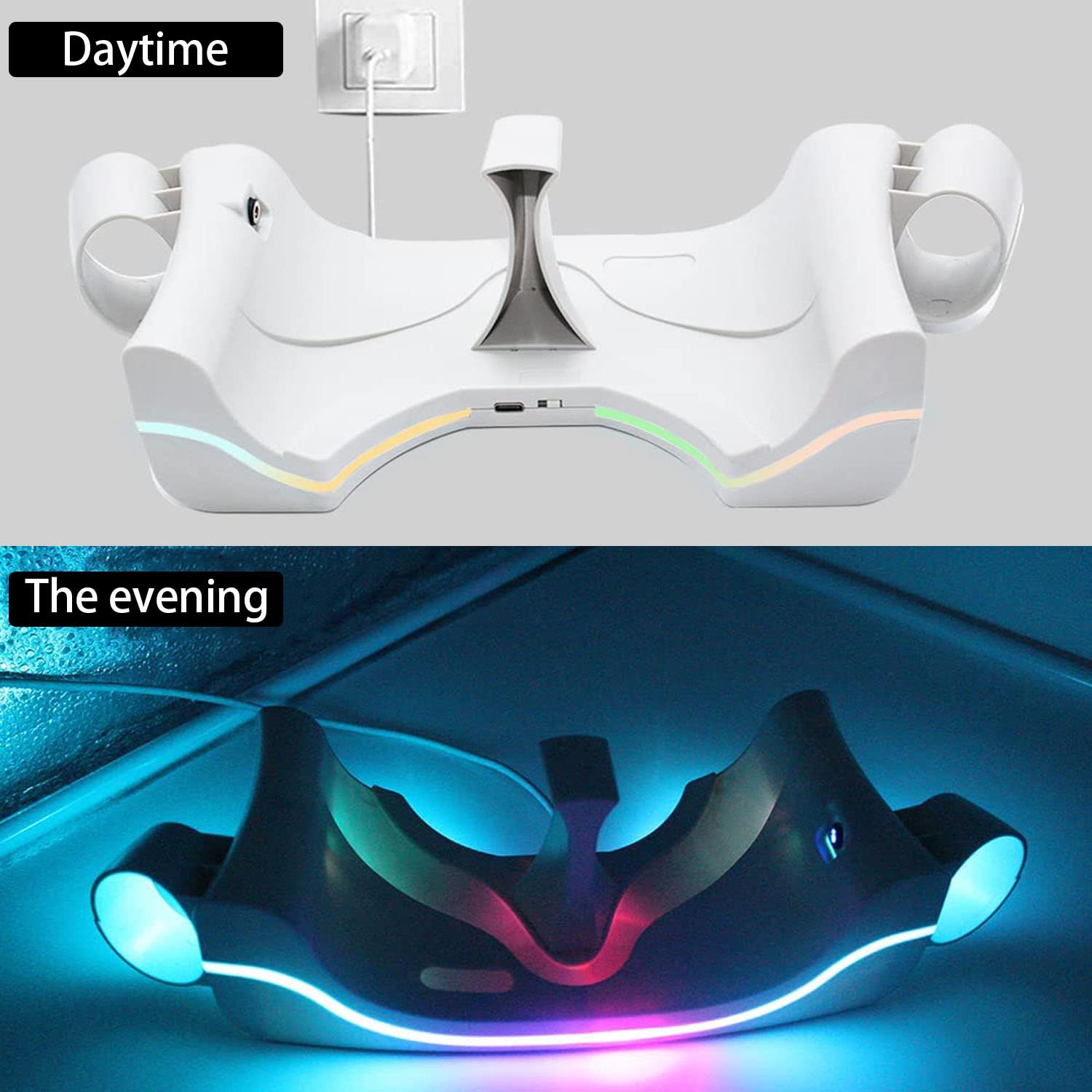 Charging Dock Non-Slip Headset Display Stand with LED Indicator 2 Modes Display Fast Magnetic Charging Station for VR Headset