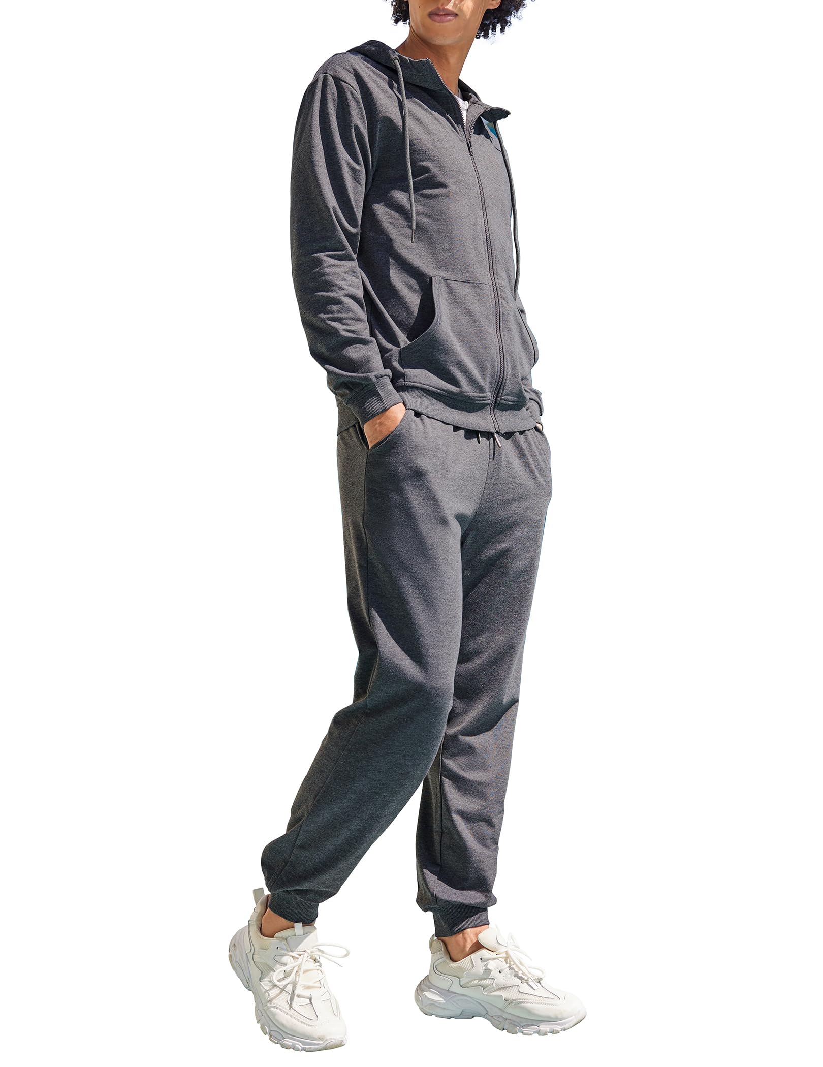 COOFANDY Sweatsuits Sets for Men Full Zip Hoodie Jacket Men Jogging Pants Casual Tracksuit Athletic Sweatsuit