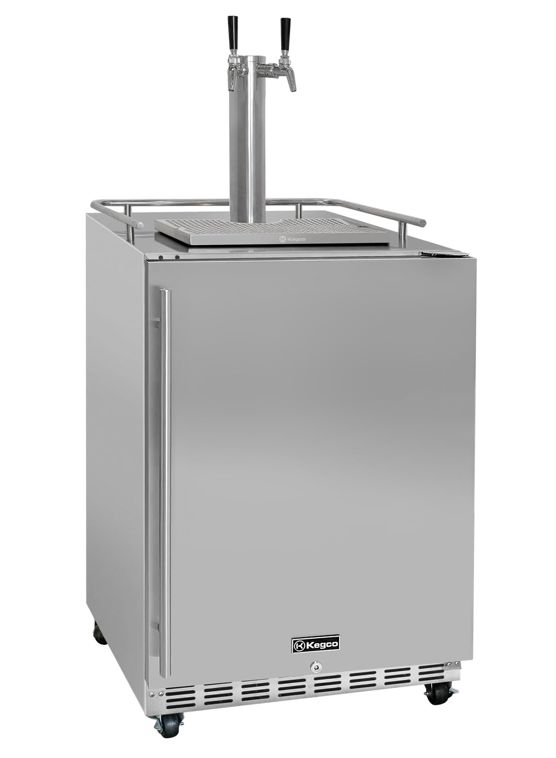 Kegco Kegerator 24" Wide Dual Tap Stainless Steel Commercial Beer Dispenser HK38SSC-2
