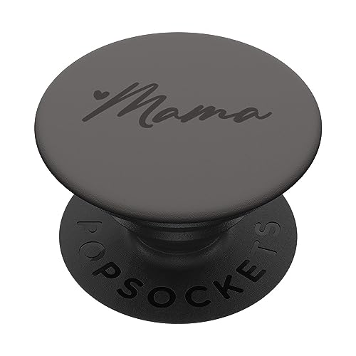 Gray Heart Mama PopSockets Standard PopGrip