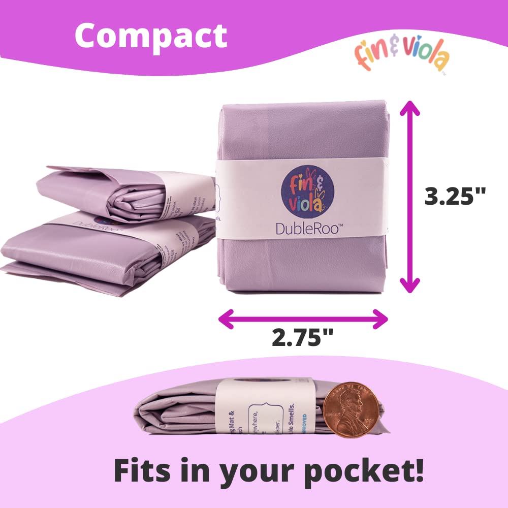 Fin & Viola DubleRoo - 2 in 1 Portable Diaper Changing Pad for Baby - Waterproof Baby Changing Pads for Travel and Changing Table Pads - 16 x 26 (12-Count)