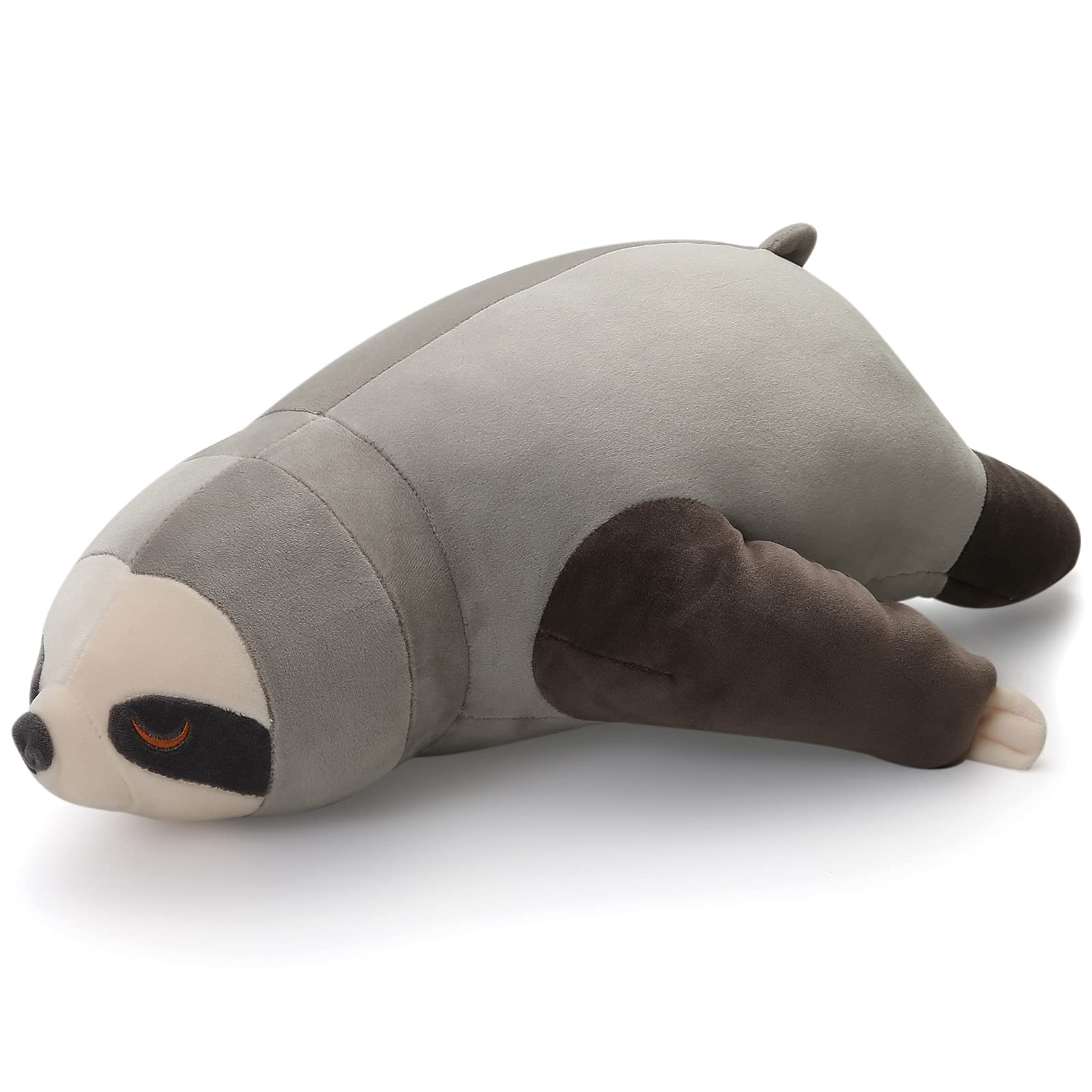 Niuniu Daddy 18” Sloth Stuffed Animal Not Weighted - Cute Large Sloth Lying Plushies, Kawaii Sloth Toy Plush, Squishy Soft Hugging Sloth Body Pillow, Gifts for Girls Boys Birthday Christmas Party