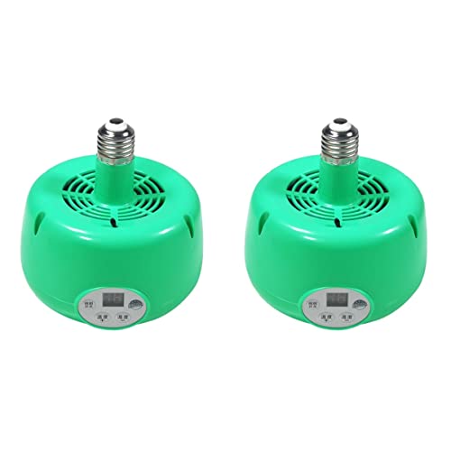 HANABASS 2pcs Hatching Poultry Plastic Tool Green Lamps Pet Ducks Animal Birds Amphibian Chicken Heat Incubation Safe Aquarium Emitter Coop Turtle Hamsters Animals No Snake Lamp Bulb Lambs