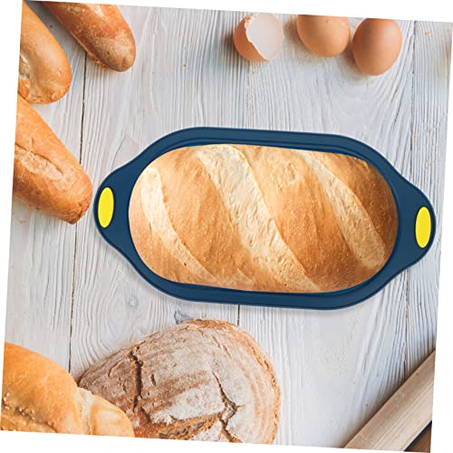 Housoutil Box Non-stick Pans Silicone Serving Oven Cake Baking Bread Meatloaf for Grade Bake Blue Reusable Practical Loaf Kitchen Home Stick Homemade Toast Pan DIY Molds