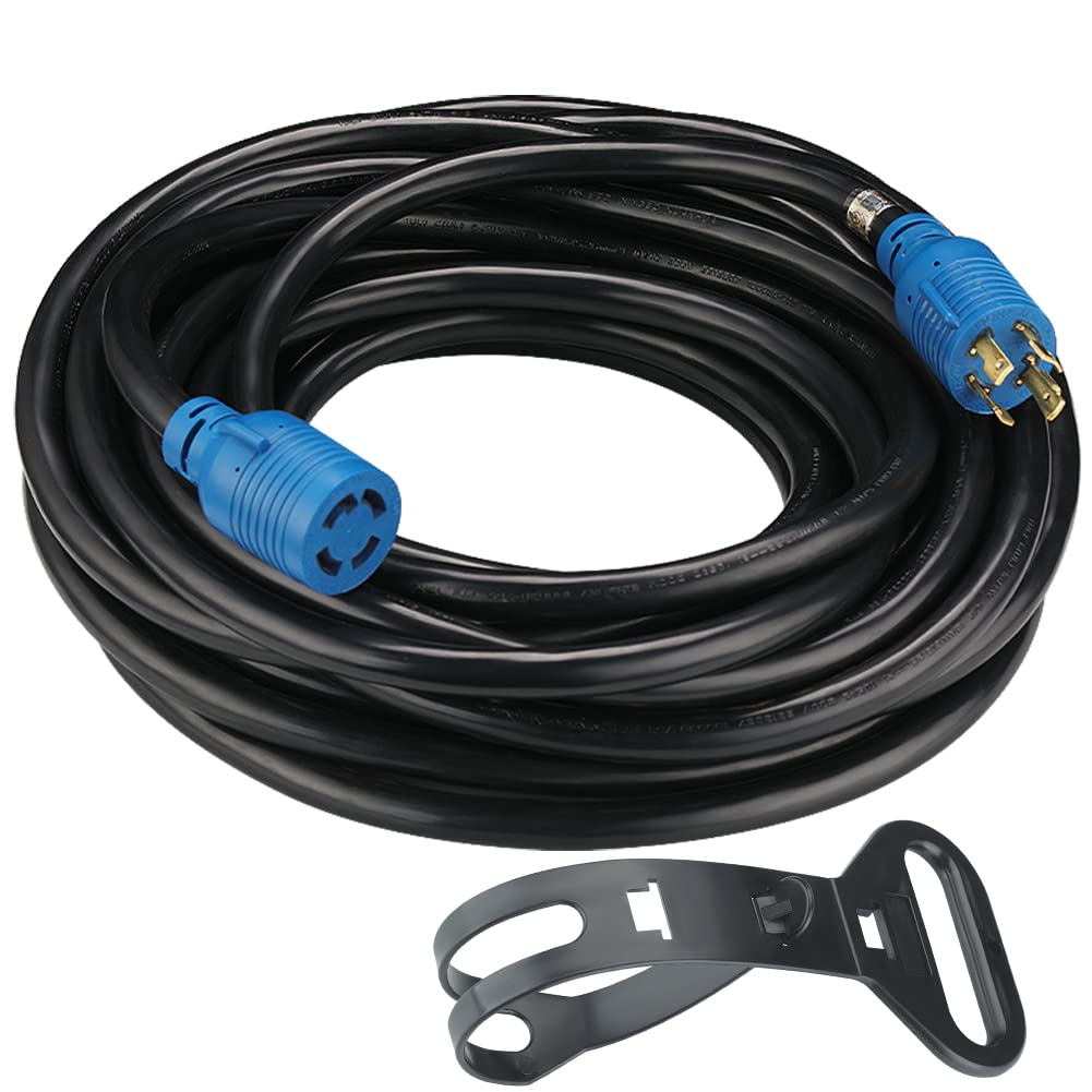Erboelec 50 Feet 4 Prong 30 Amp Generator Extension Cord,Heavy Duty L14-30 Generator Power Cord,10 Gauge SJTW 125/250V Up to 7500W,UL Listed