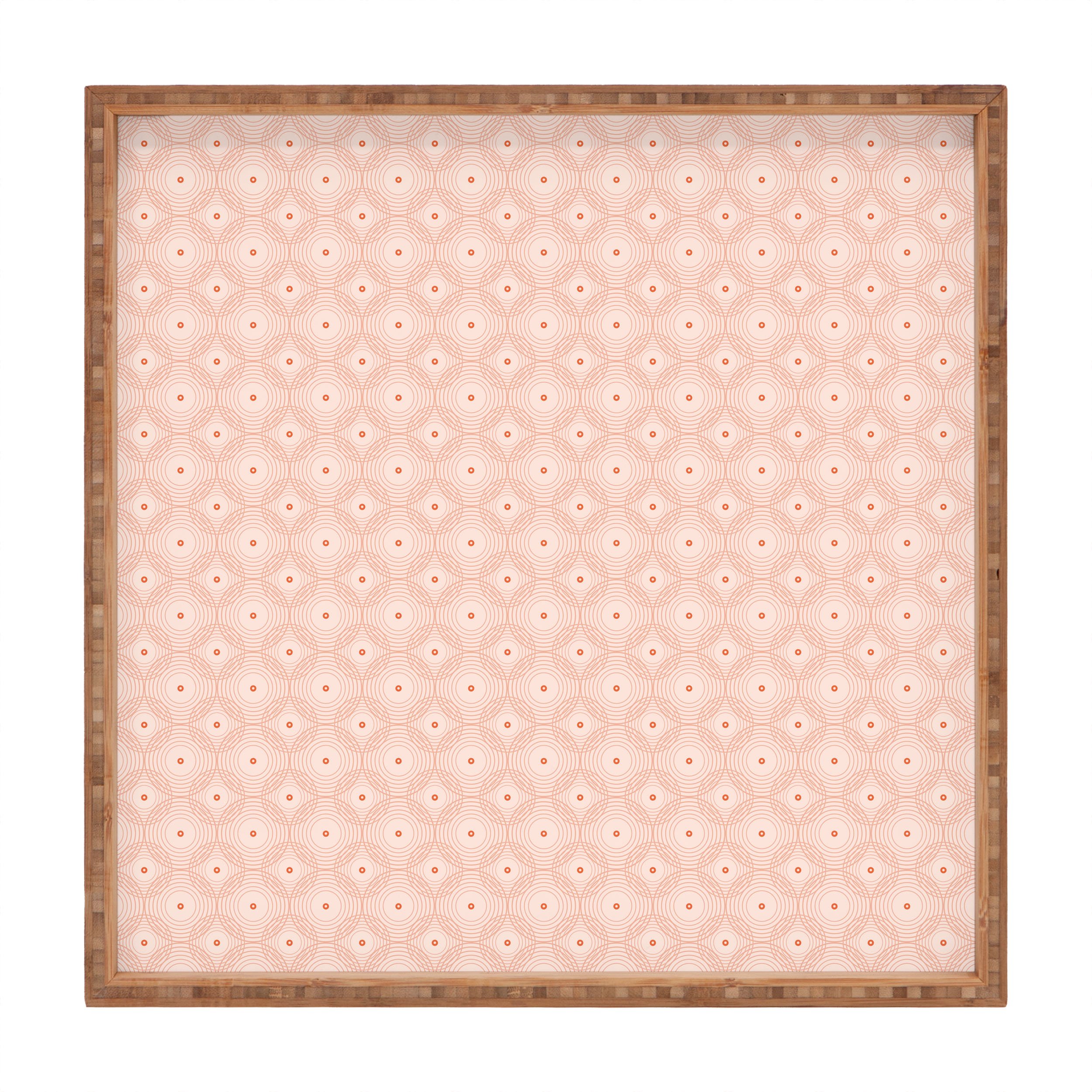 Deny Designs Caroline Okun Rosy Spirals Indoor/Outdoor Square Tray, 12" x 12"