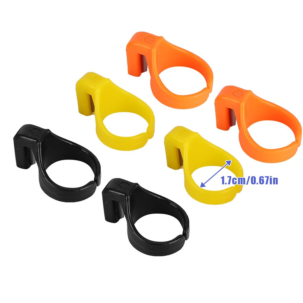 Joyzan Thread Cutter Finger Rings, Plastic Thimble Yarn Portable Needlework Cutting Tool Set Hand Sewing Notions Supplies Knitting Sharp Blades Quilting Embroidery Fishing Line Handcraft Knife 6Pcs