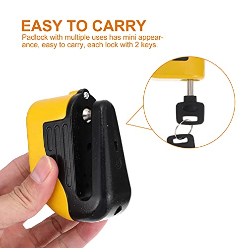 DOITOOL Padlocks 2Pcs Disc Lock Alarm with Reminder Cable Anti- Motorcycle Alarm Padlock for Bikes Scooters Accessories Motor Bike