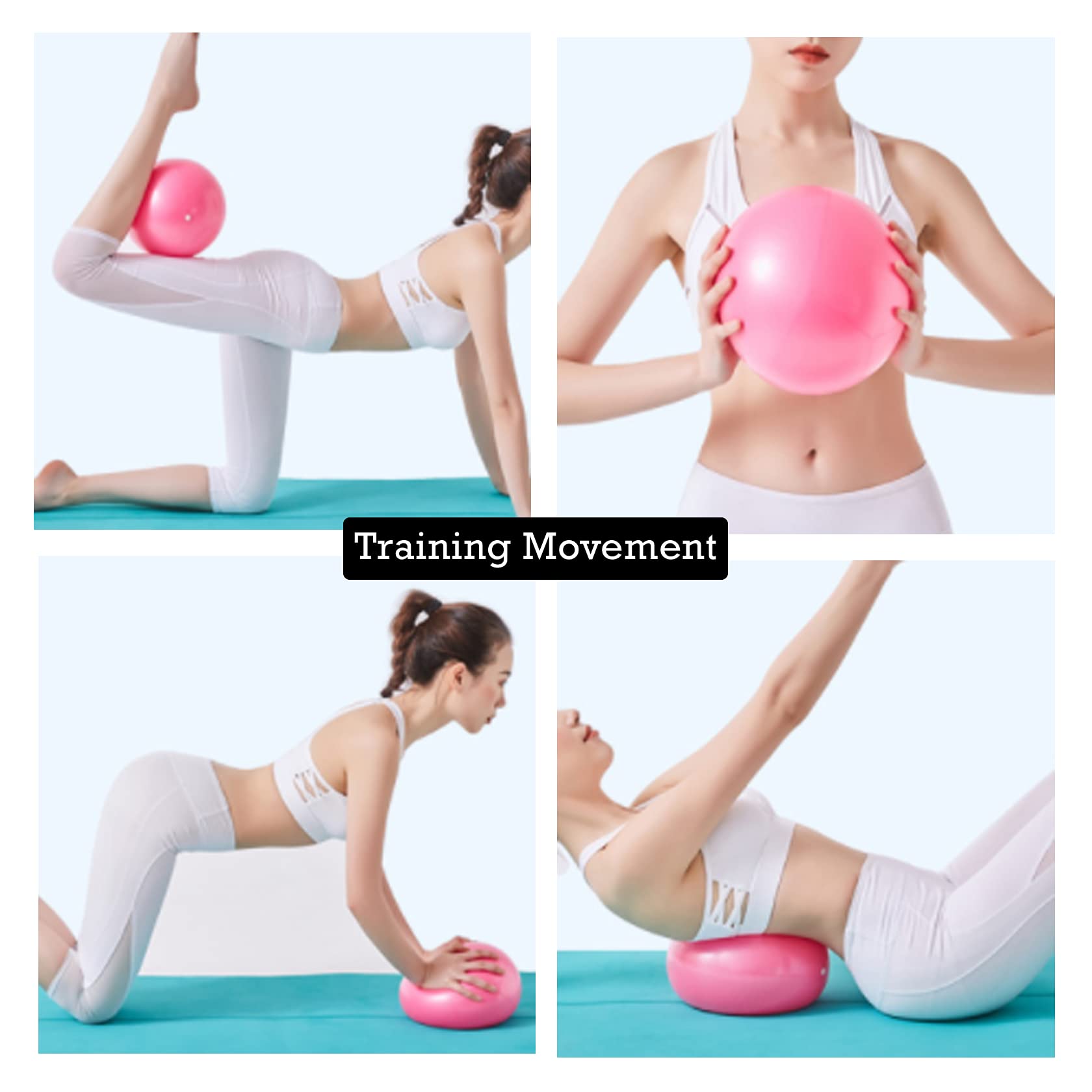 DOAMSY Mini Exercise Ball,13 Inch Small Pilates Ball,Yoga Ball,Pilates,Yoga,Core Training and Physical Therapy,Improves Balance(Home & Gym & Office)