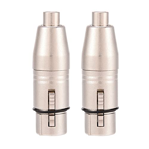 EBTOOLS 2Pcs 3 Pin XLR Female Jack to RCA Female Audio Microphone Mic Connector Adapter XLR to Cinch Coupling Cinch Coupling ad Screw Free Design The XLR Female to RCA