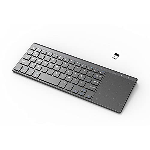 FEDRUI Wireless Mechanical Keyboard with Touchpad Keypad, PC Desktop Gaming Keyboard for Office