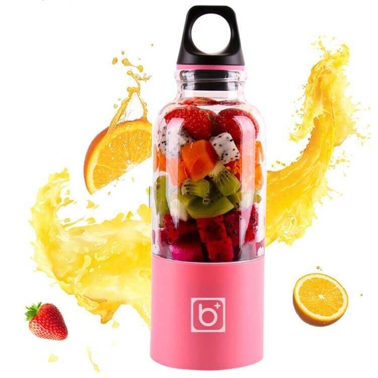 Portable Blender, Personal Blender for Shakes and Smoothies, Rechargeable USB High Speed 4-Blades Fresh Fruit Mixer Mini Juicer Cup,Handheld Blender for Sports Travel and Outdoors Pink