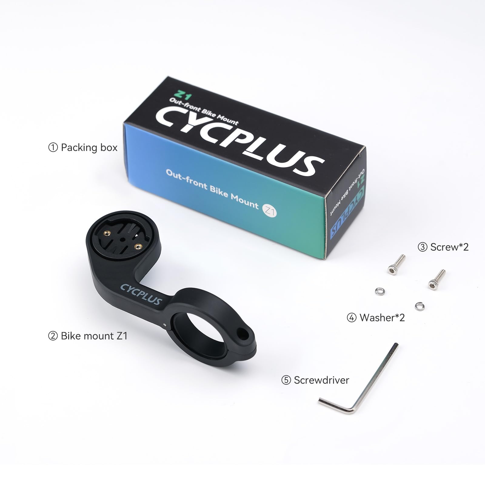 CYCPLUS Cycling Out Front Bike Mount Designed for All Cycling Computer, Garmin Edge and Other Normal Models Z2 …
