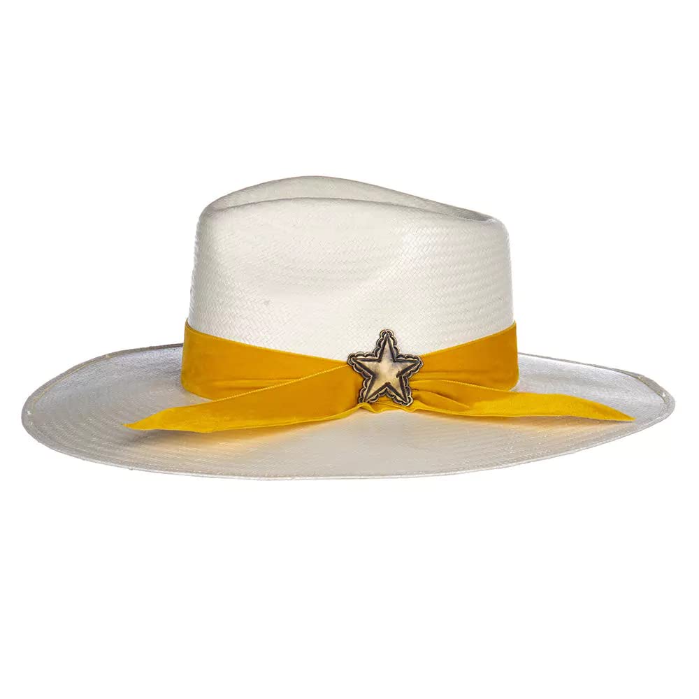 Charlie 1 Horse Hats Womens 10X Lone Star Love 3 1/2 Brim Straw Fashion Hat 7 Natural