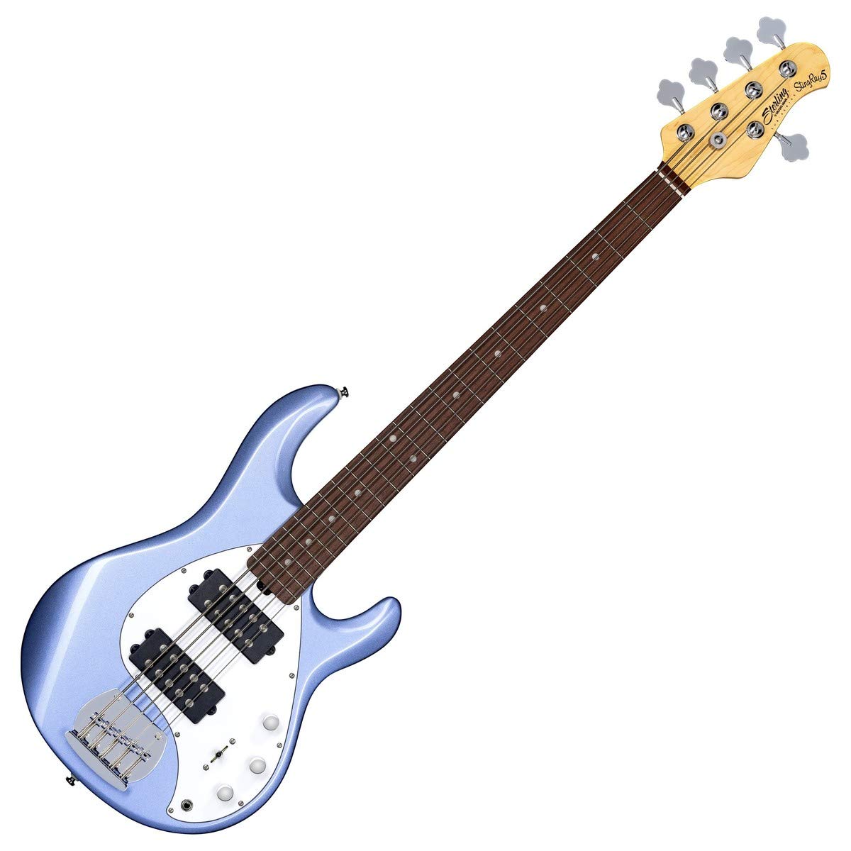 Sterling by Music Man 5 String Bass Guitar, Right, Lake Blue Metallic (RAY5HH-LBM-R1)