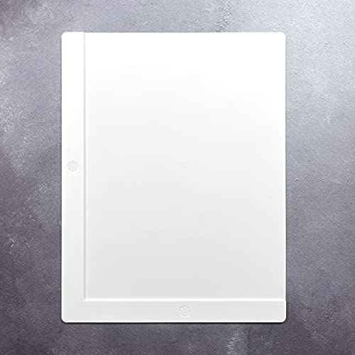 Waffle Flower Stencil Mat - Matte White Silicone Craft Mat w/Storage Bag for Ink Blending. Non-Slip, Waterproof, Heat-Resistant, Non-Stick and Non-Reflective. 9x12" Open Edge for Bigger Media Sizes.