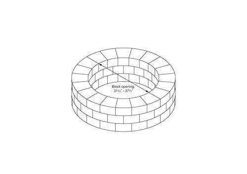 FIREBUGGZ Round Fire Pit Insert, 39" Outside Diameter x 31" Inside Diameter, Heavy Duty Stainless Steel Fire Pit Insert for Outdoors