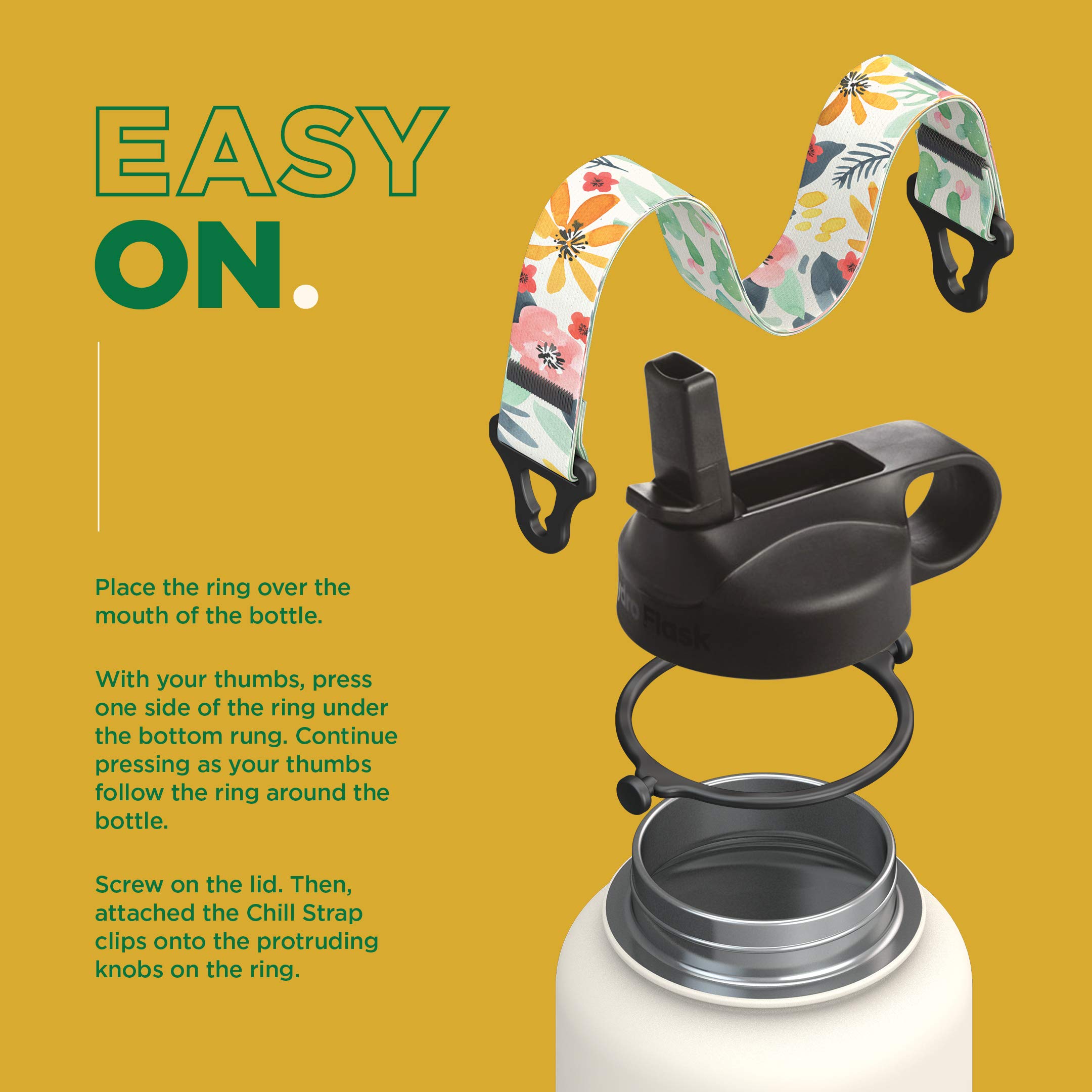 Chill. Water Bottle Holder with Strap, Sonora