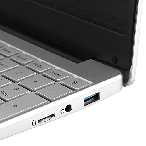 Fabul Portable Laptop, 2.4G 5G WiFi 15.6in Laptop Silver 1920x1080 IPS HD Quad Core Quad Thread 100‑240V 16G 256G for Work (16+256G US Plug)