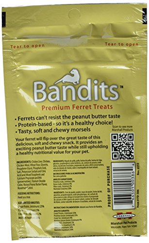 Marshall Fd-386 Bandits Ferret Treats Peanut Butter, 3 Oz.
