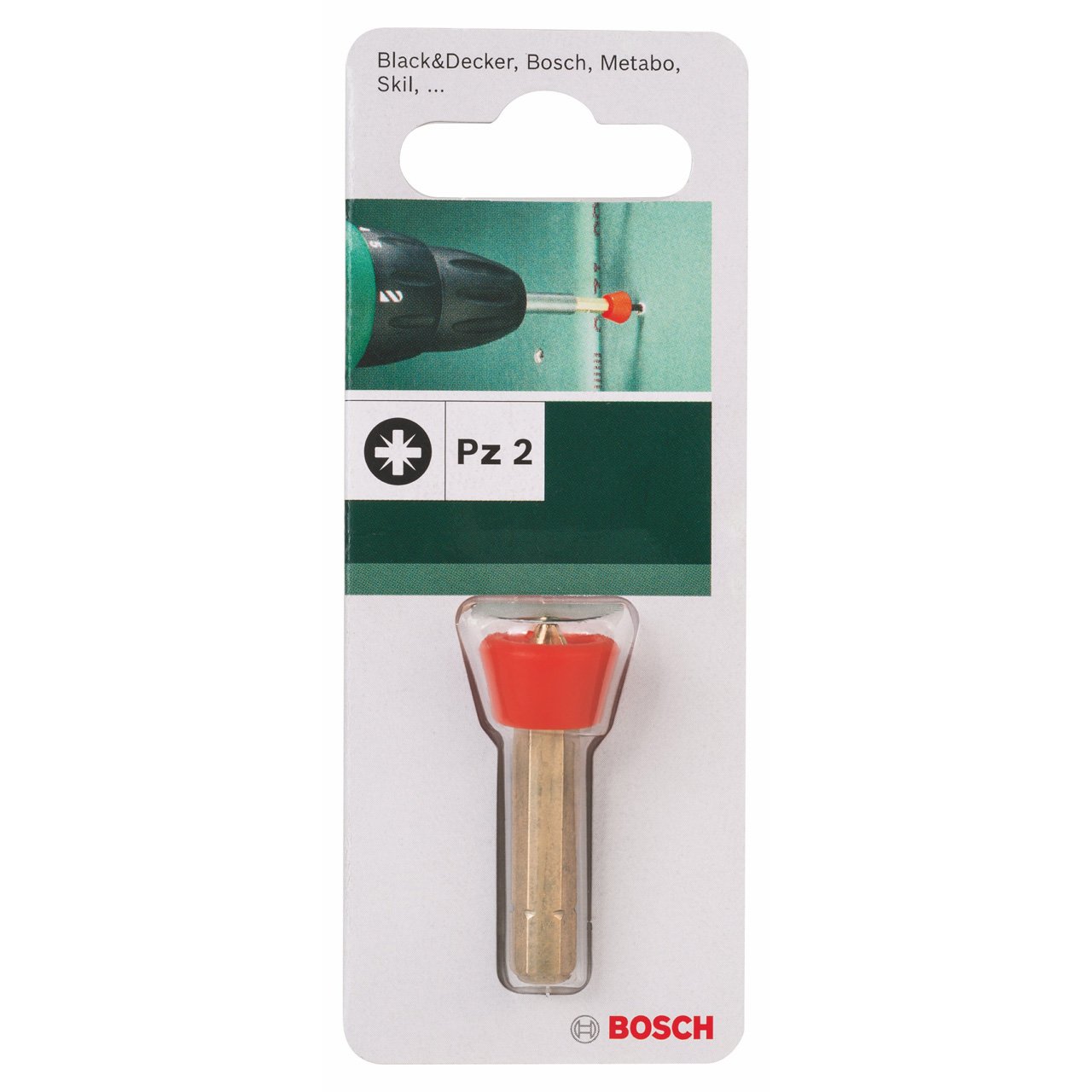 Bosch 2609255907 60mm Screwdriver Bit PZ2 with Depth Stop for Plasterboard