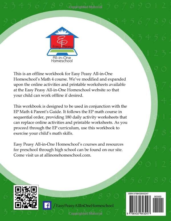 EP Math 4 Workbook: Part of the Easy Peasy All-in-One Homeschool