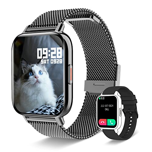 Lefitus Smart Watch with Call Receive/Dial for Android Phones and iPhone Compatible,Fitness Tracker 1.7" Full Touchscreen with Heart Rate Monitor Waterproof Smartwatch for Women Men