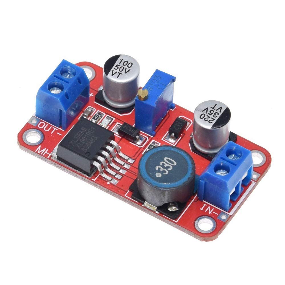 DKARDU 3 Pcs XL6019 DC-DC Boost Converter Module 5V 6V 12V 24V 3-35V to 5-40V 5A Step-Up Adjustable Voltage Regulator Power Supply Module with 24AWG Cable