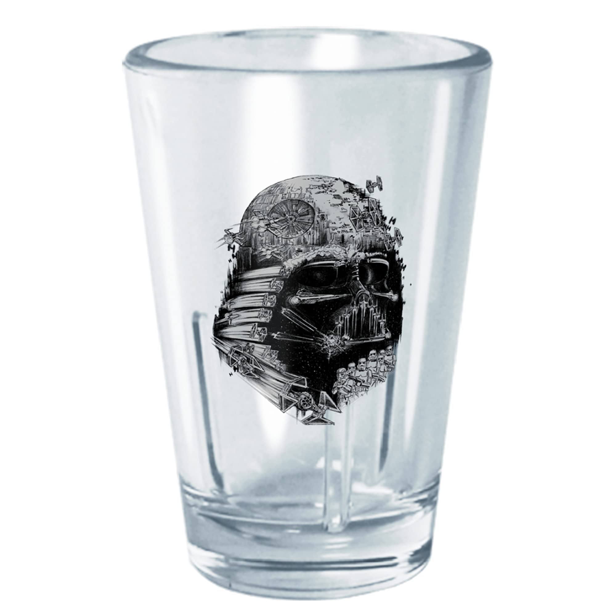 Fifth Sun Star Wars Darth Vader Helmet Collage Tritan Shot Glass - Clear - 2 oz.