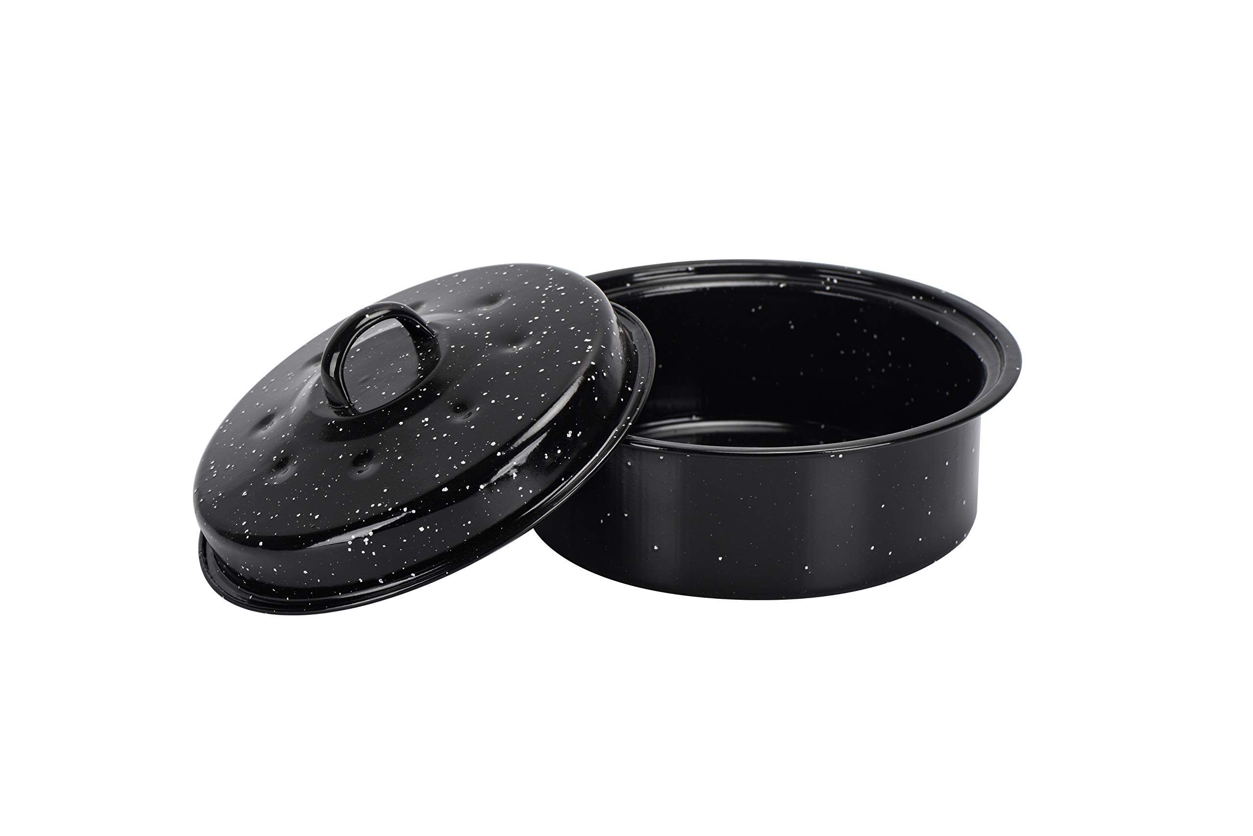 ENAMORY 3-QT Black Covered Round Roaster Pan