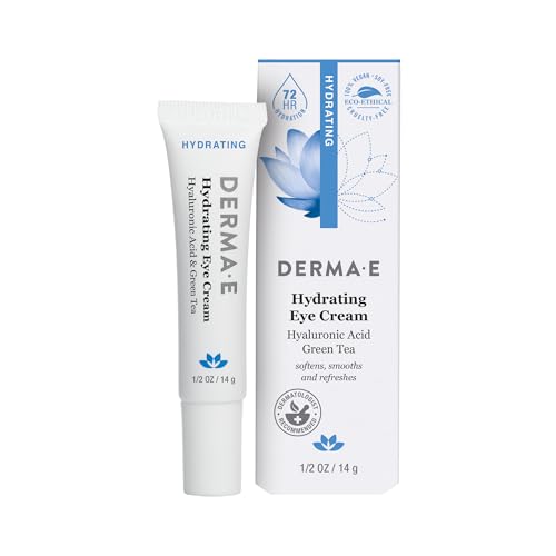 DERMA-E Hydrating Eye Cream â Firming and Lifting Hyaluronic Acid Treatment - Under Eye and Upper Eyelid Cream Reduces Puffiness and Appearance of Fine Lines, 0.5 oz