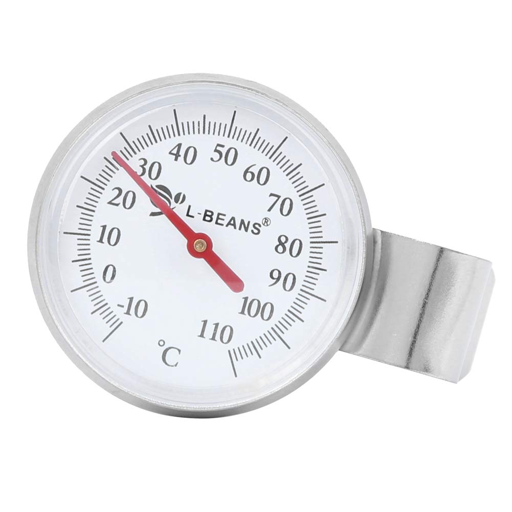 Dial Thermometer, Instant Read Multi-Purpose Thermometer with Clip for Milk, Beverage, Steaming, Coffee((Short Type))