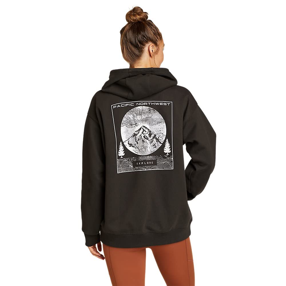 Eddie Bauer EB Signature Long-Sleeve Graphic Pullover Hooded Sweatshirt, Vapour, Large