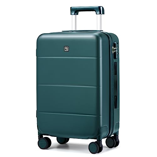 Hanke 26 Inch Luggage Large Suitcase With Spinner Wheels Tsa Luggage Suitcases Traveler's Choice Hard Case Luggage For Women & Men Rolling Checked Luggage（Blackish Green）
