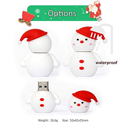 Christmas USB Flash Drive 5 Pack 8GB, Leizhan Novelty Thumb Drive Thanksgiving Memory Stick Santa Claus, Christmas Tree, Elk, Snowman, Dog Pendrive New Year Gift U Disk