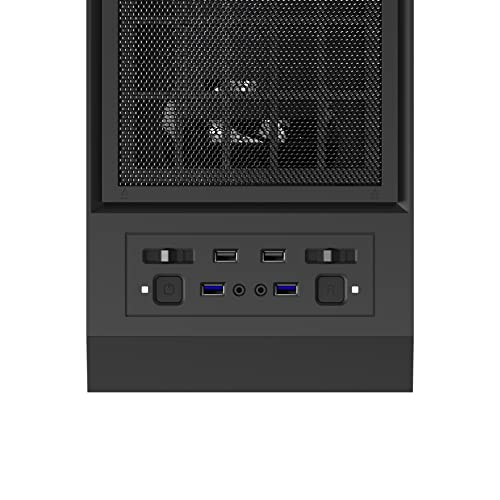 GAMEMAX Full Tower Chassis with Front Mesh Ventilation and ODD and Window Cases, ATX - High Airflow, 3 x LEDs Blue Cooling Fans Included, Black (Master M905)