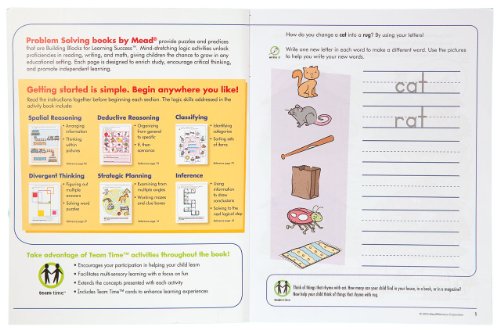 Mead Kindergarten Problem Solving Workbook, 10 x 8-Inches, 96 Pages (48026)