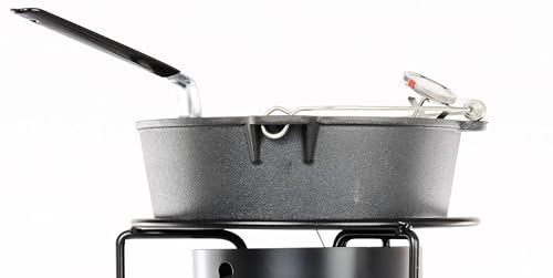 King Kooker CIFFB 6-Quart Cast-Iron Dutch Oven with Aluminum Lid and Basket
