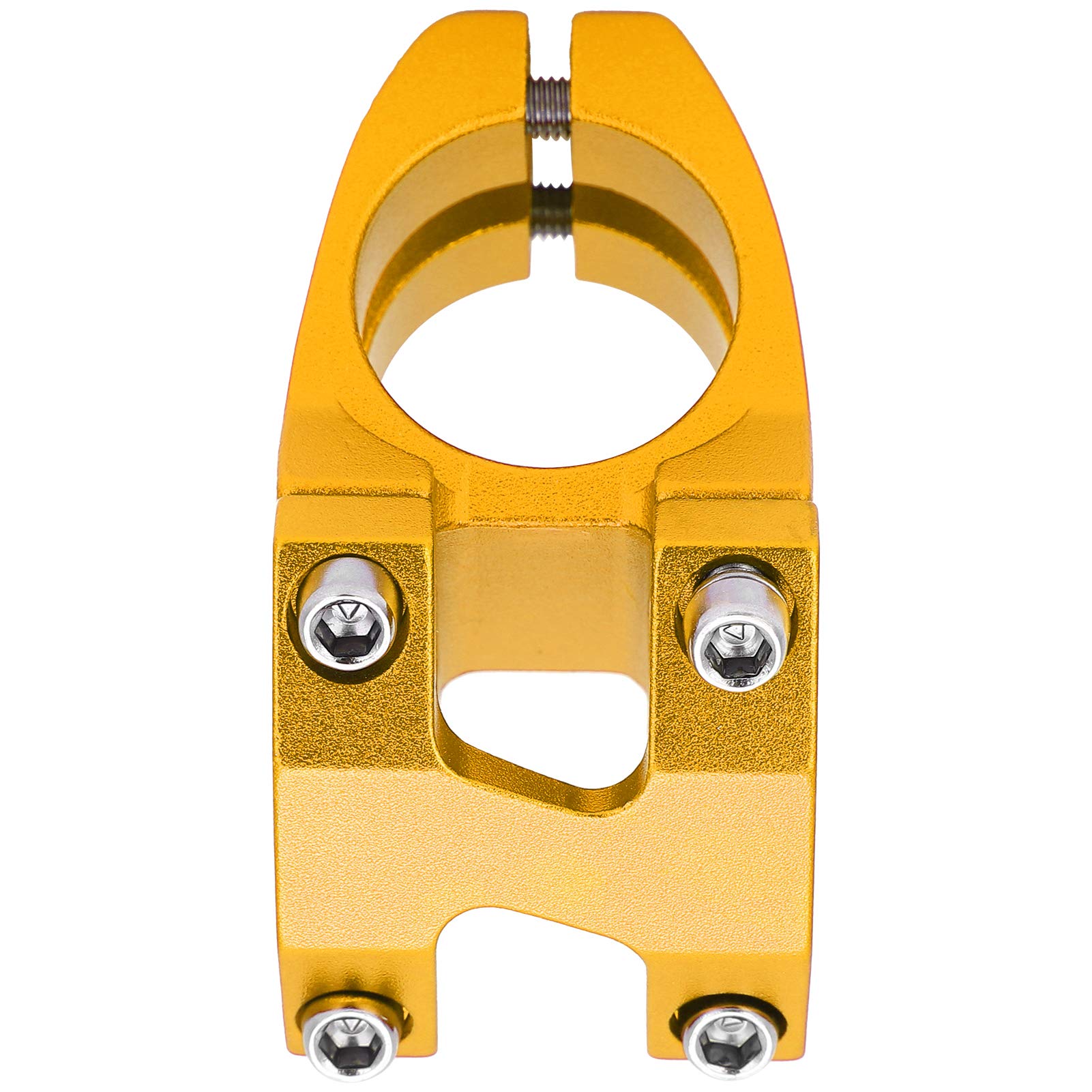 CHICIRIS Bike Short Stem, Mountain Bike Stem Anodized Sandblasting Process for Road Bikes(Golden)