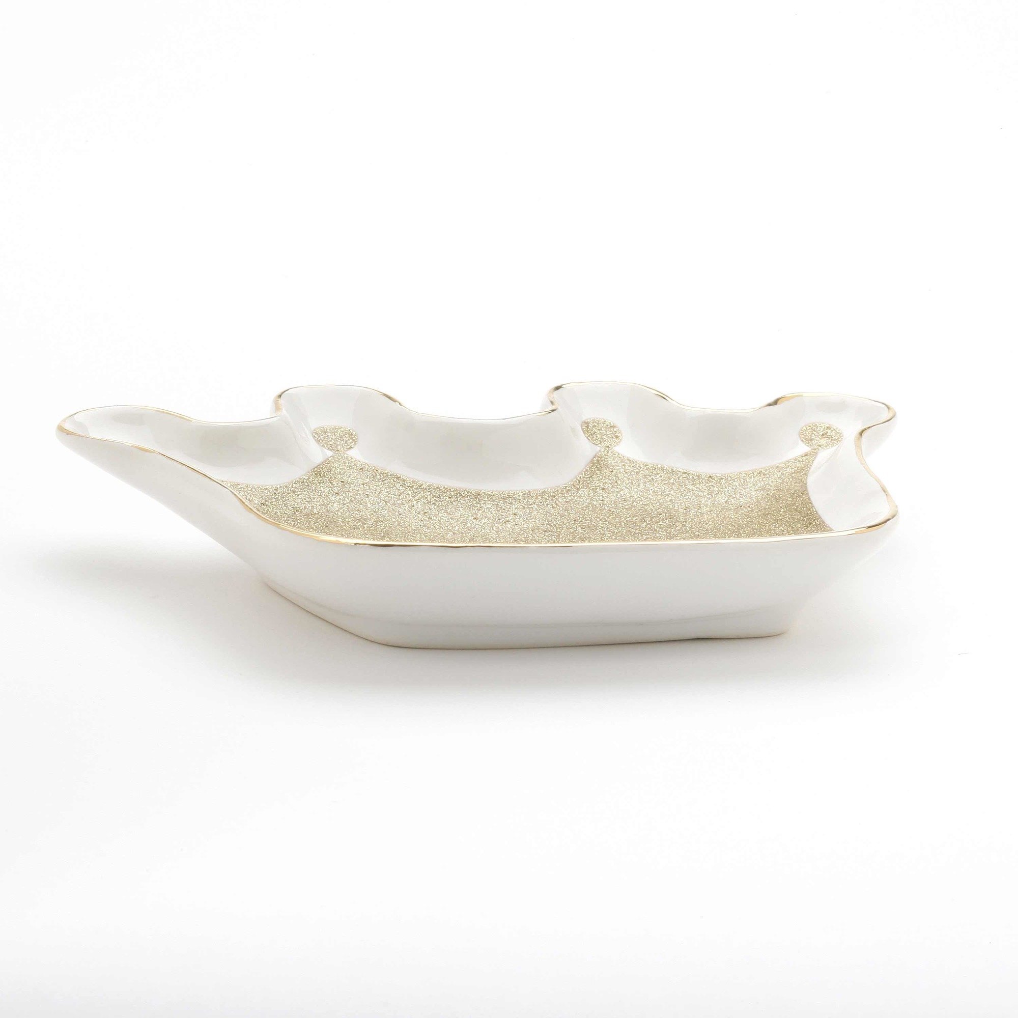 Enesco Our Name Is Mud Gold Glitter Crown Tray